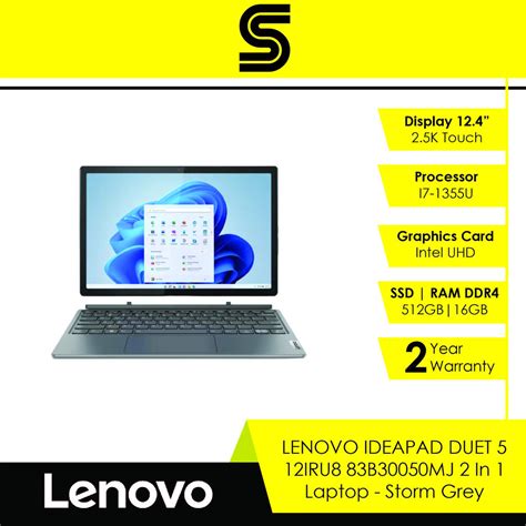 Lenovo Ideapad Duet Iru B Mj In Laptop K Touch I U Intel Uhd Gb