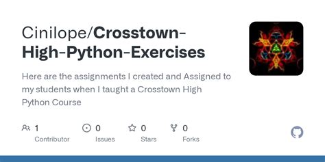 Github Cinilope Crosstown High Python Exercises Here Are The