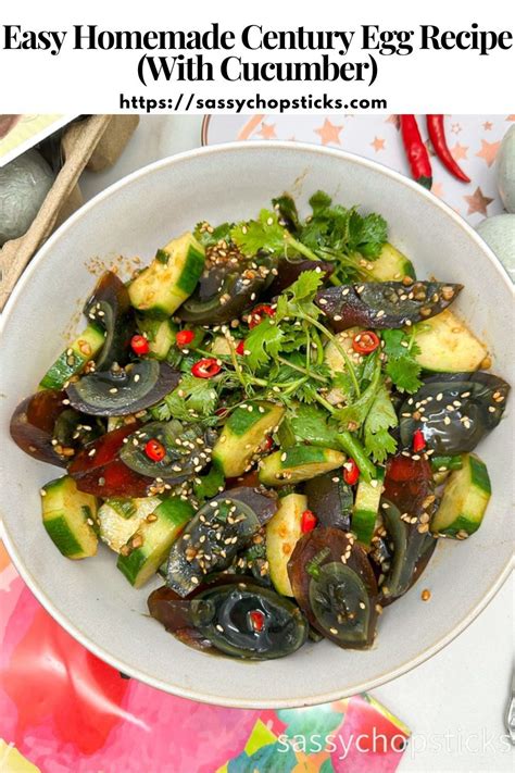 Easy Homemade Century Egg Recipe With Cucumber Century Egg Salad With Cucumber Easy Asian