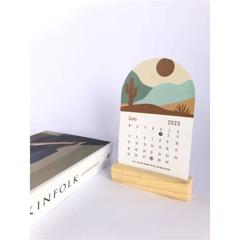 Jual Kalender Meja Aesthetic Kayu Pinus Shopee Indonesia