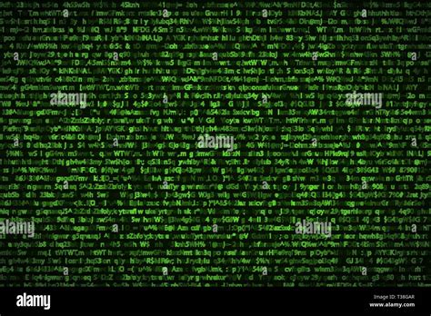A Lot Of Abstract Complicated Crypto Symbols On Black Data Encryption