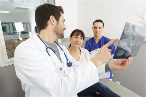 Doctor Showing Mri Scan Results To Patient Stock Image Image Of