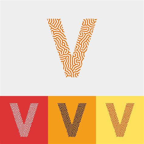 Premium Vector Letter Initial Vector Design With Line Noodle Texture