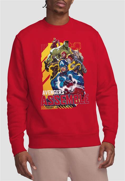 Marvel Rivals Avengers Assemble Group Sweatshirt Red Dorothy Perkins