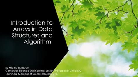 Presentation On Array Ppt