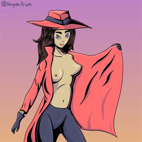 Rule 34 Breasts Carmen Sandiego Carmen Sandiego 2019 Cd Cicatriz Female Hat Lipstick Nipples