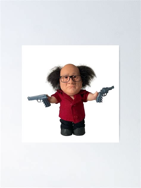 Danny Devito Hairbrush Gun Hands Poster For Sale By Lighteningshop Redbubble
