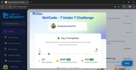 Sangeetha Kaparthi On Linkedin Day2 Ccbp Ccbpian Coding Python Techie Challenge