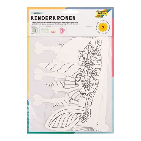 Комплект корони за оцветяване Приказни герои 6 бр Folia