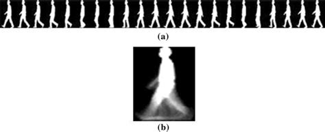 A Sequence Of Gait Silhouette B Gait Energy Image Gei Download Scientific Diagram