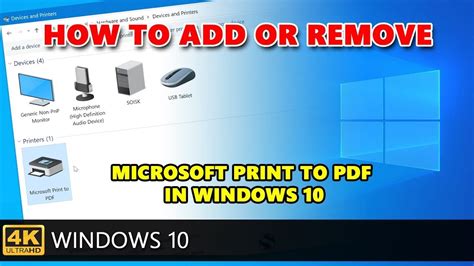 How To Add Or Reinstall The Microsoft PDF Printer On Windows YouTube