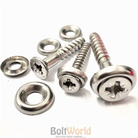 6g 7g 8g 9g A2 Stainless Wood Screw Countersunk A2 Cup Washer Pozi