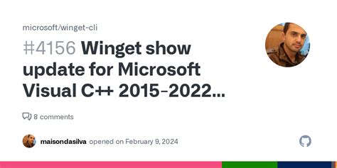 Winget Show Update For Microsoft Visual C 2015 2022 Redistributable