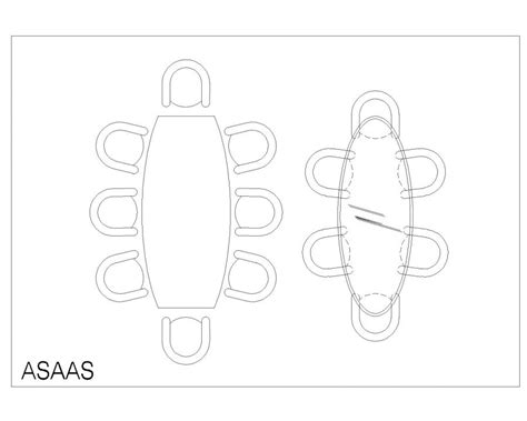 Ellipse Shape Meeting And Dining Table Dwg7 Thousands Of Free Cad Blocks
