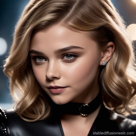 Chloe Grace Moretz As Catwoman Photo Realistic Movie Poster Stable Diffusion Online