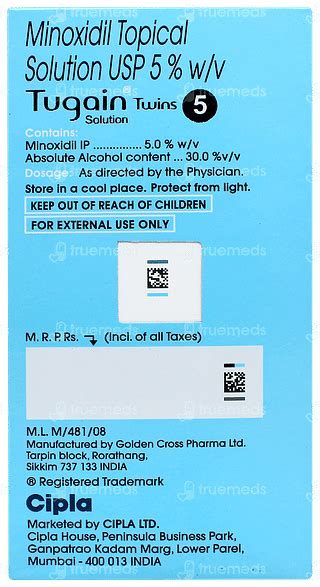 Tugain 5 Twins Solution 60 Ml Pack Of 2 Uses Side Effects Dosage