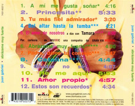 MELODIAS DE COLOMBIA JUAN GABRIEL Abrazame Muy Fuerte 2000