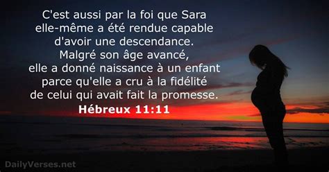 Hébreux 11 11 Verset de la Bible DailyVerses net