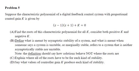 Solved Problem Suppose The Characteristic Polynomial Of A Chegg