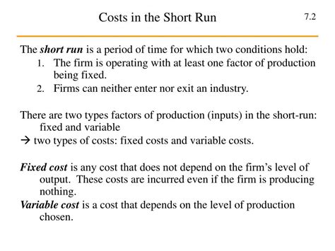 PPT Ch Short Run Costs And Output Decisions PowerPoint Presentation ID