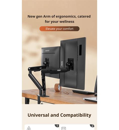 AM420B AOC Dual Monitor Arm AOC Monitor