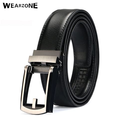 WEARZONE Cinturón de piel auténtica para hombre cinturones de cuero de