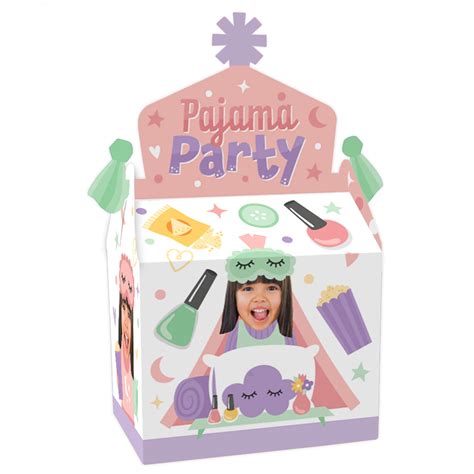 Custom Photo Pajama Slumber Party Girls Sleepover Birthday Treat Box