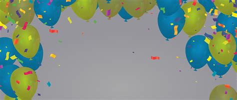 녹색 풍선 파란색 및 색종이가있는 그랜드 개막식 소매 쇼핑 또는 블랙 프라이데이 프로모션 스타일 축하에 대한 스톡 벡터 아트 및 기타 이미지 Istock