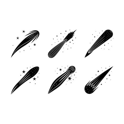 Comet Trail Firework Vector Generative Ai Amp Linocut Silhouette Design Premium Ai Generated