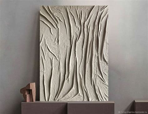 Картина в бежевых тонах Панно из ткани на стену в интернет магазине Ярмарка Мастеров по цене