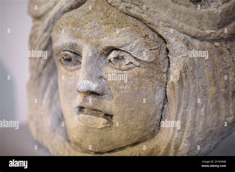 Gallo Roman Female Tragedy Mask Made For Tomb Decoration 2nd Century