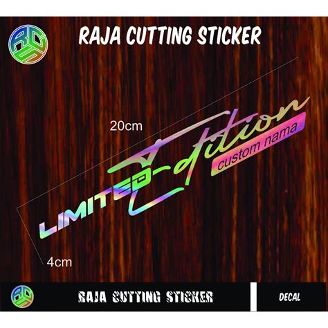 Jual Sticker Cuting Limited Edition Bisa Custom Nama Stiker Cutting