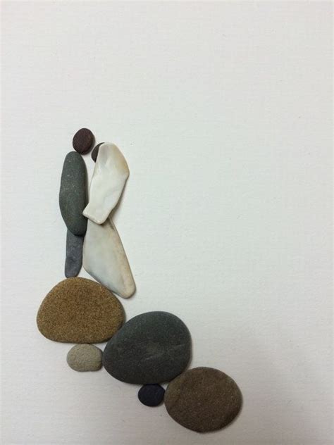 8 By 15 Wedding On The Rocks Pebble Art By Sharon By Pebbleart Stone