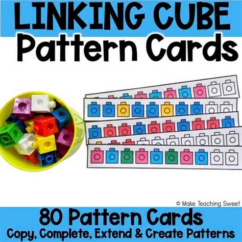 Pattern Cards For Linking Cubes Ab Abb Aab Aabb And Abc Patterns