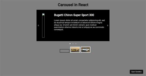 React Responsive Carousel Codesandbox
