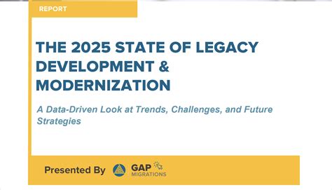 2025 State Of Legacy Code Development Report GAP Migrations
