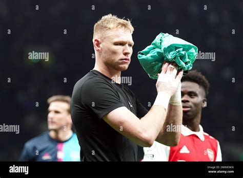 Arsenal Goalkeeper Aaron Ramsdale Applauds The Fans After The Final
