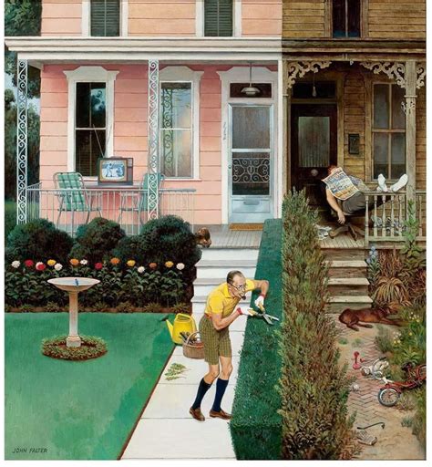 John Philip Falter Sunday Gardening American Dream House Art The