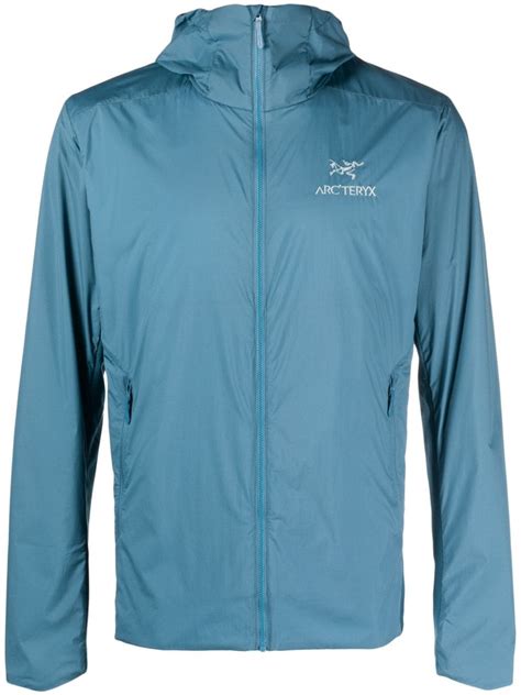 Buy Arcteryx Logo Embroidered Hooded Jacket Blue At 30 Off