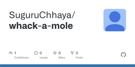 GitHub SuguruChhaya Whack A Mole