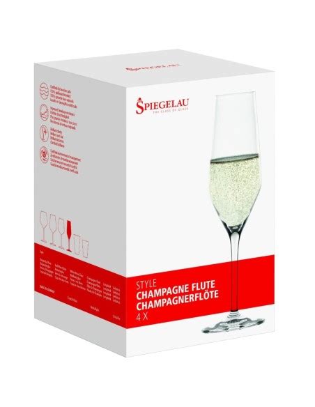 Spiegelau Style Champagne Flute Glass Set Of 4