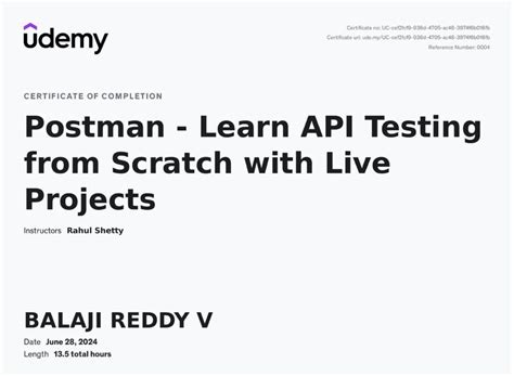 Completed Postman Learn Api Testing From Scratch V Balaji Reddy Posted On The Topic Linkedin