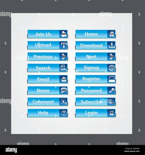 Web Design Buttons Theme Stock Vector Image And Art Alamy