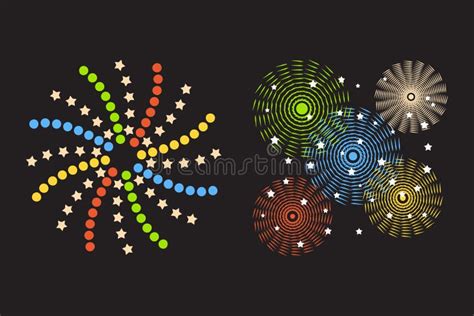 Firework Different Shapes Colorful Festive And Bright Carnival Or