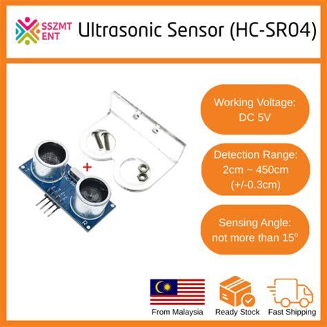 Hc Sr04 Ultrasonic Distance Sensor Module With Holder For Arduino Ultrasonic Wave Ranging