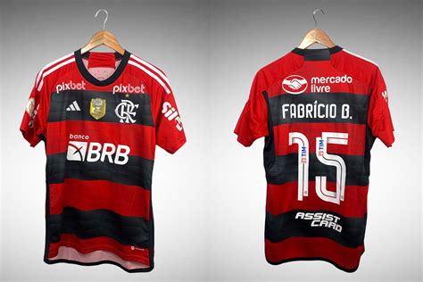 Flamengo 2023 Primeira Camisa Tam M N 15 Fabrício B Brechó Do Futebol