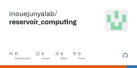 Github Inouejunyalabreservoircomputing