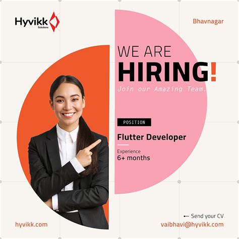 Vaibhavi Gohel On Linkedin Connections Hyvikksolutions Flutter Developer Apply Now