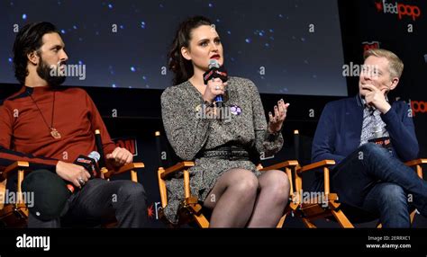 L R Actors Shazad Latif Mary Chieffo And Anthony Rapp Attend The Star