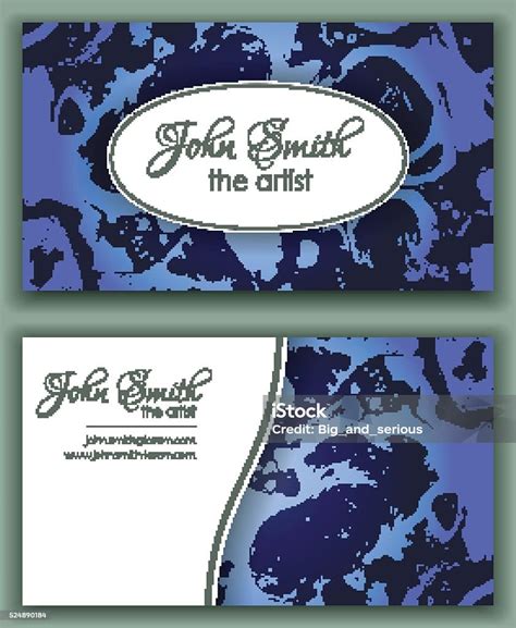 추상적임 블루 채색기법 마블링 명함 디자인식 0명에 대한 스톡 벡터 아트 및 기타 이미지 0명 개념 개념과 주제 Istock